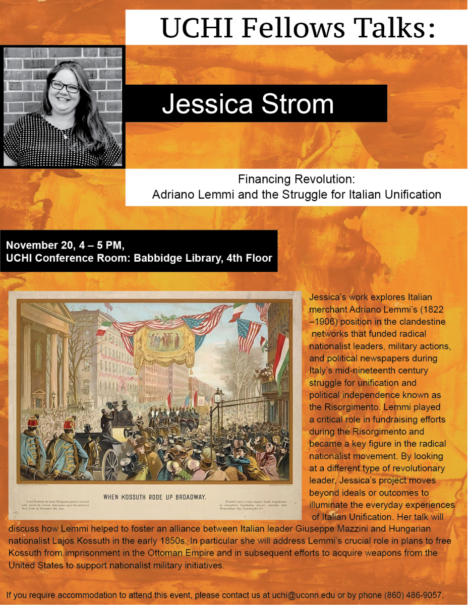 Fellows Talk: Jessica Strom on Adriano Lemmi and Italian Unification ...