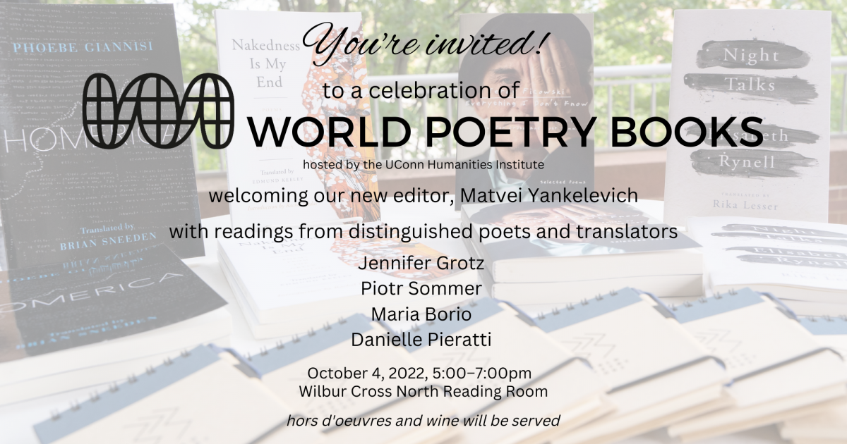 A Celebration of World Poetry Books | Humanities Institute | University ...